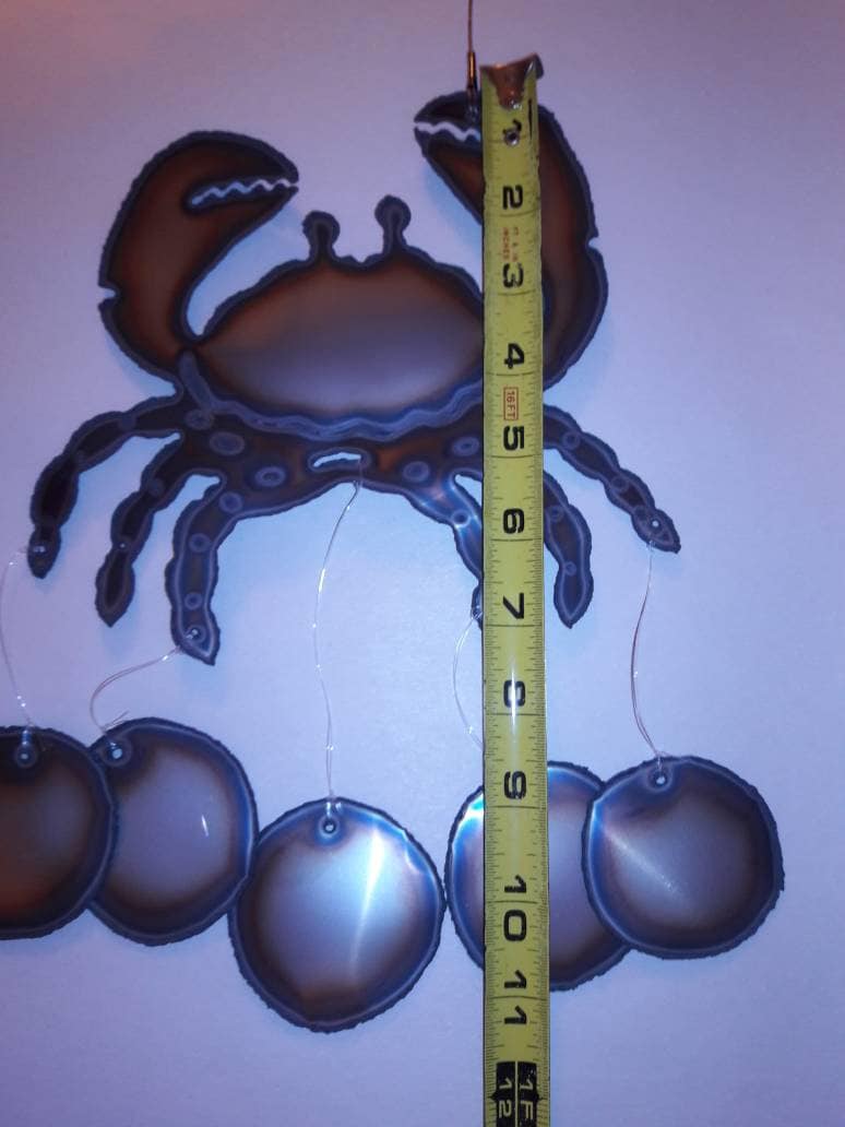Crab Wind Chime Cut From Stainless Steel - Etsy