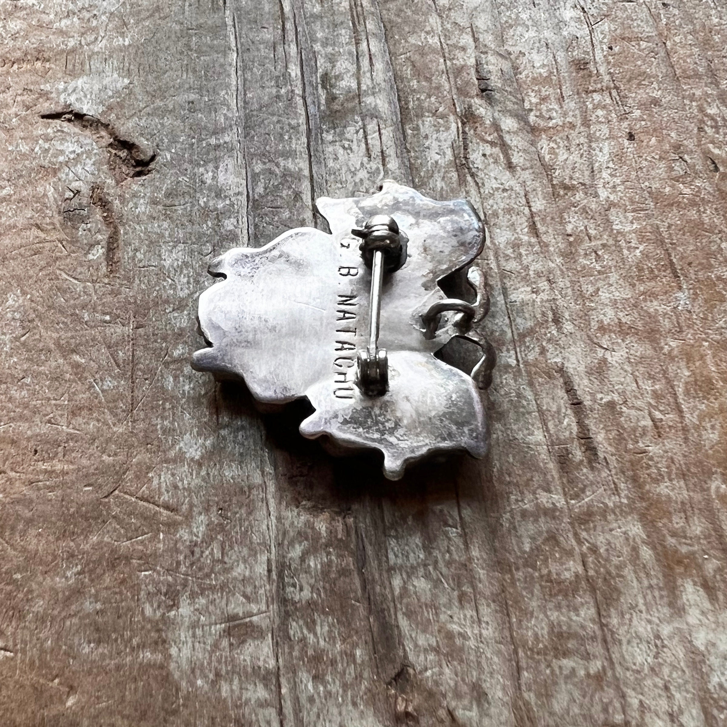 Zuni Inlay Butterfly Brooch - Pendant by G. B. Natachu - Etsy