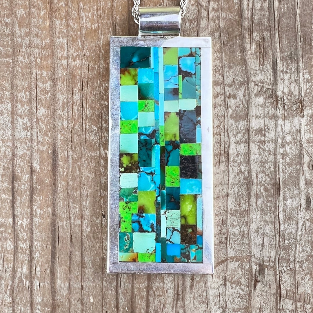 Micro Inlay Pendant by Colin Coonsis - Etsy