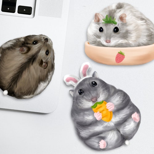 Realistic Hamster Illustration Stickers Cute Waterproof - Etsy