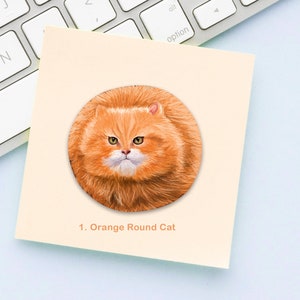 Realistic Cat Illustration Stickers, Cute Waterproof Cat Stickers ...