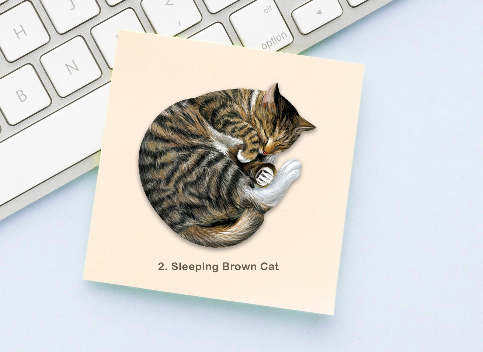 Realistic Cat Illustration Stickers Cute Waterproof Cat - Etsy