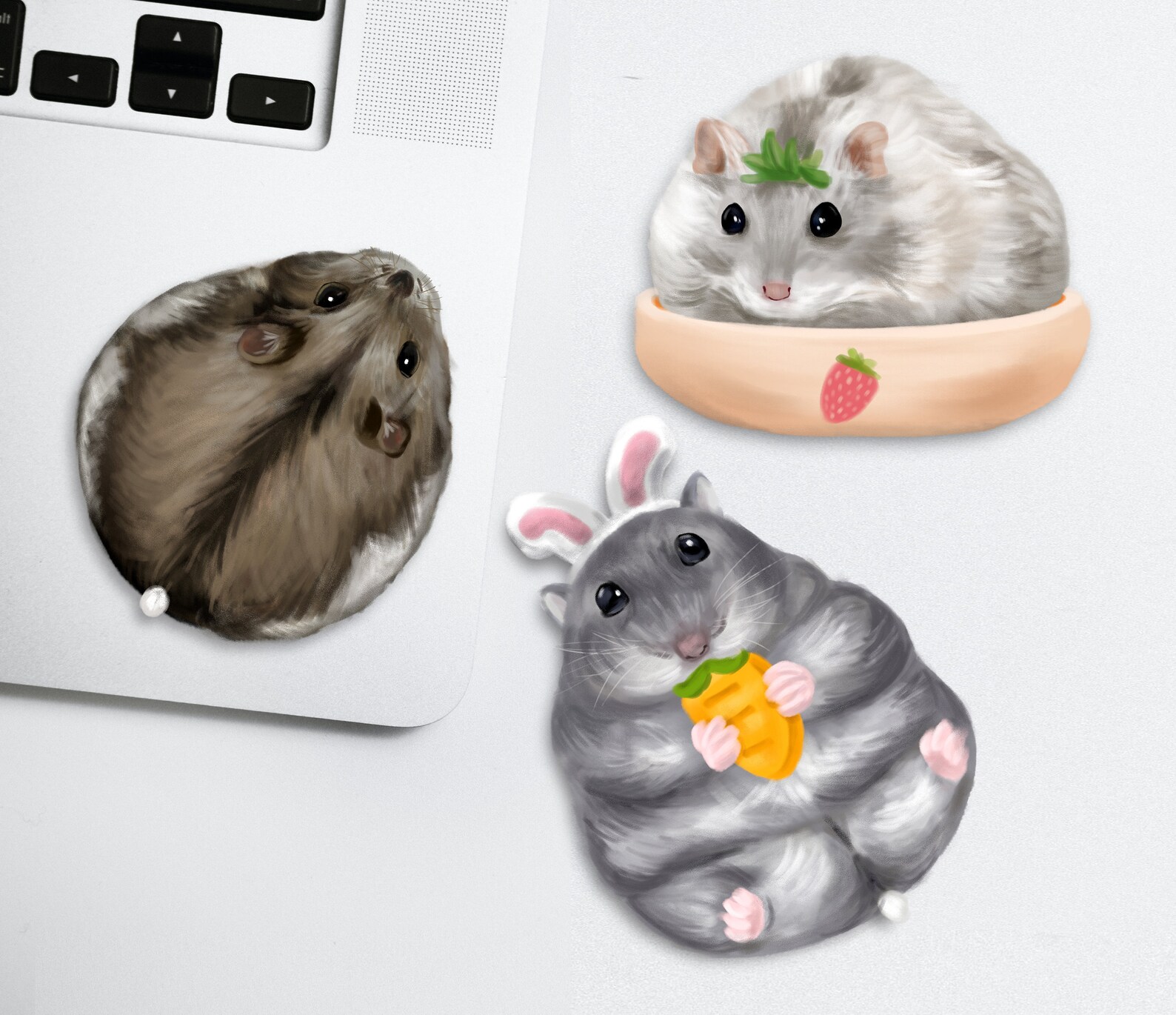 Realistic Hamster Illustration Stickers Cute Waterproof - Etsy