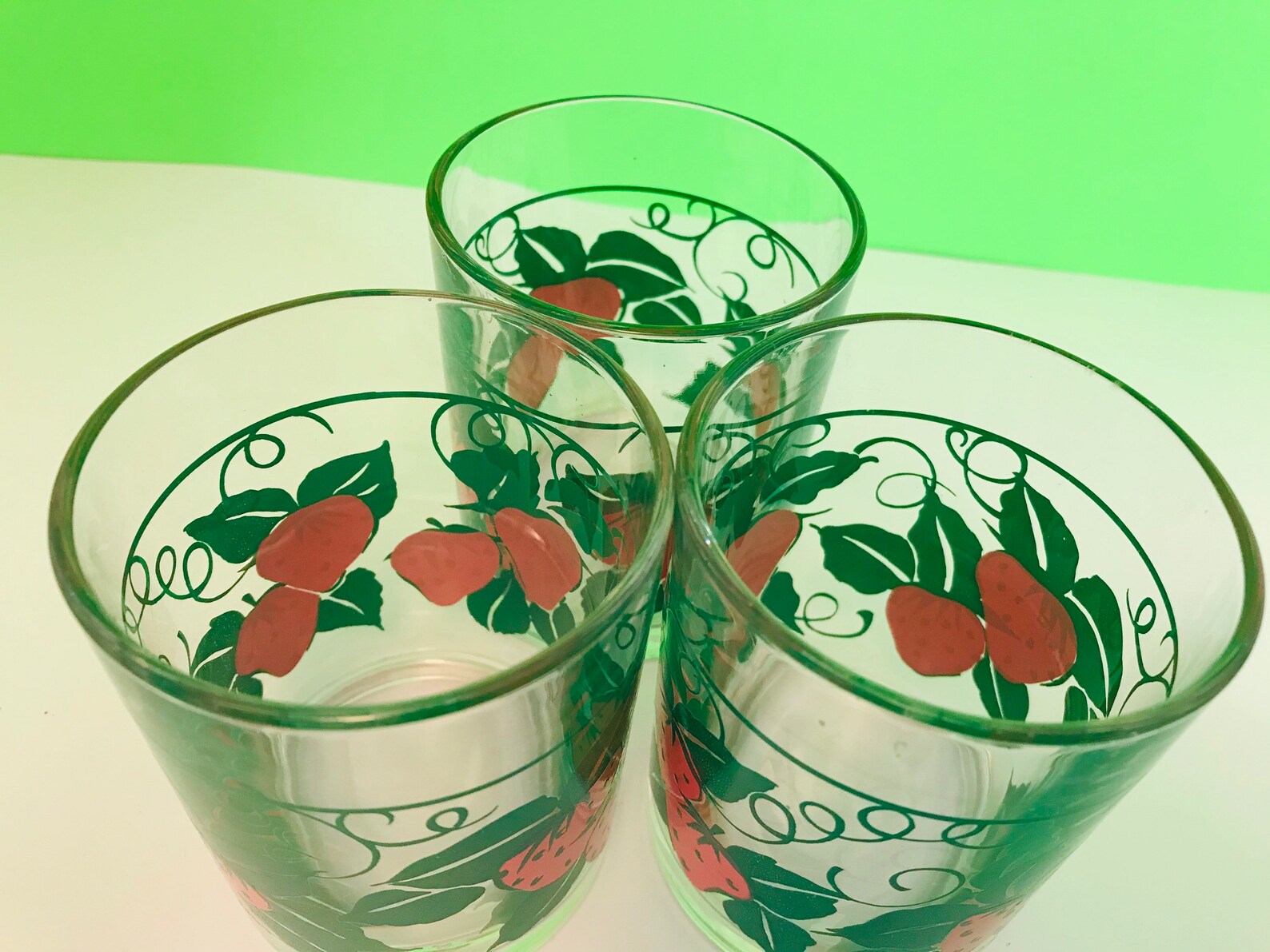 Vintage Strawberry Cerve Italy Glasses - Etsy