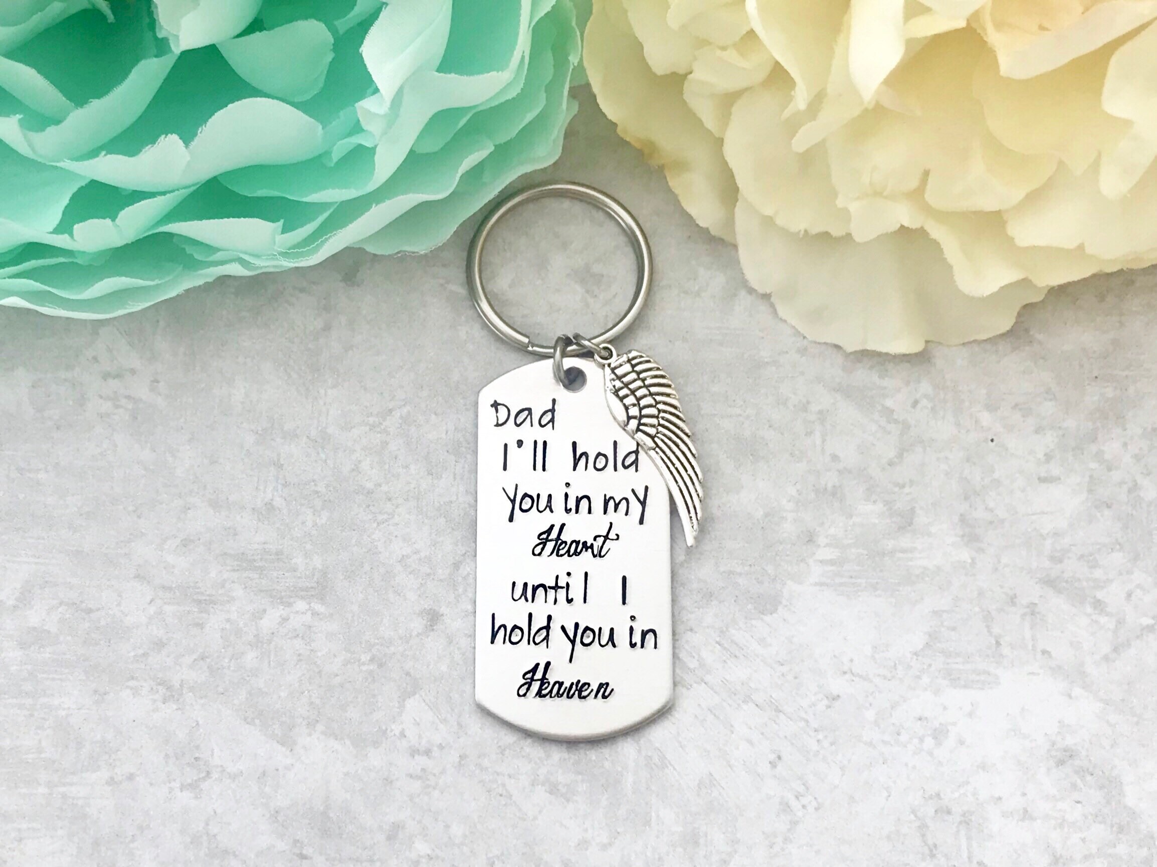 Memorial Keepsake Memorial Keychain Personalized Memorial | Etsy