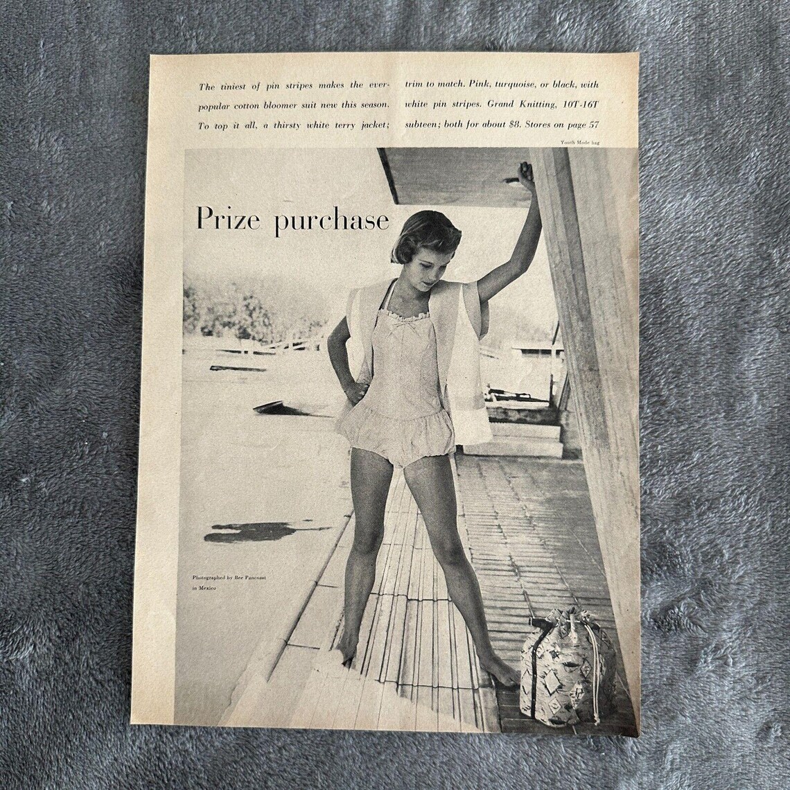 Bloomer Bathing Suit Bucket Bag Teen Girl Lake Dock Bee Pancoast Print ...