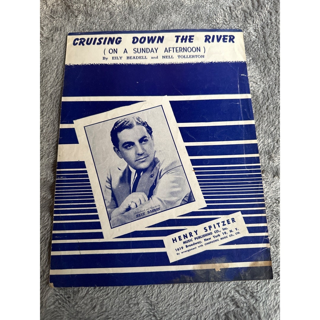 Vintage Sheet Music Cruising Down the River 1945 Eily Beadell Nell ...
