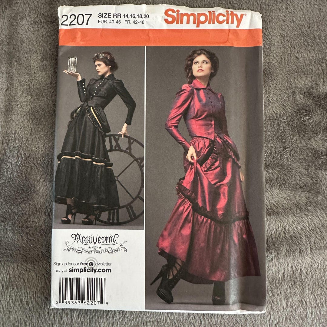 Simplicity 2207 Costume Sewing Pattern Sz 14-20 Victorian Gothic ...