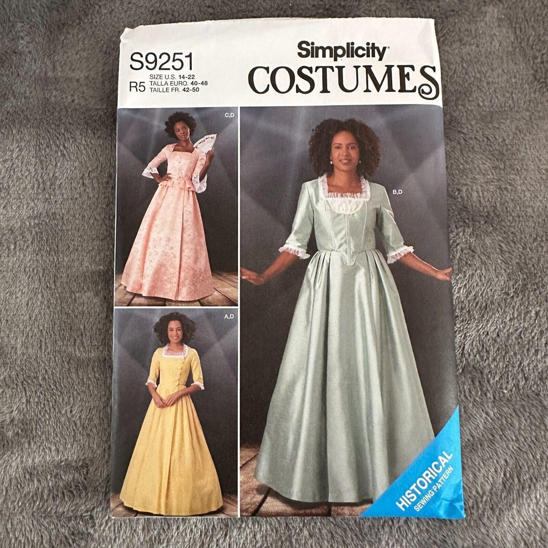 Simplicity S9251 Sewing Pattern: Victorian Dress, Costume Ball Gown ...