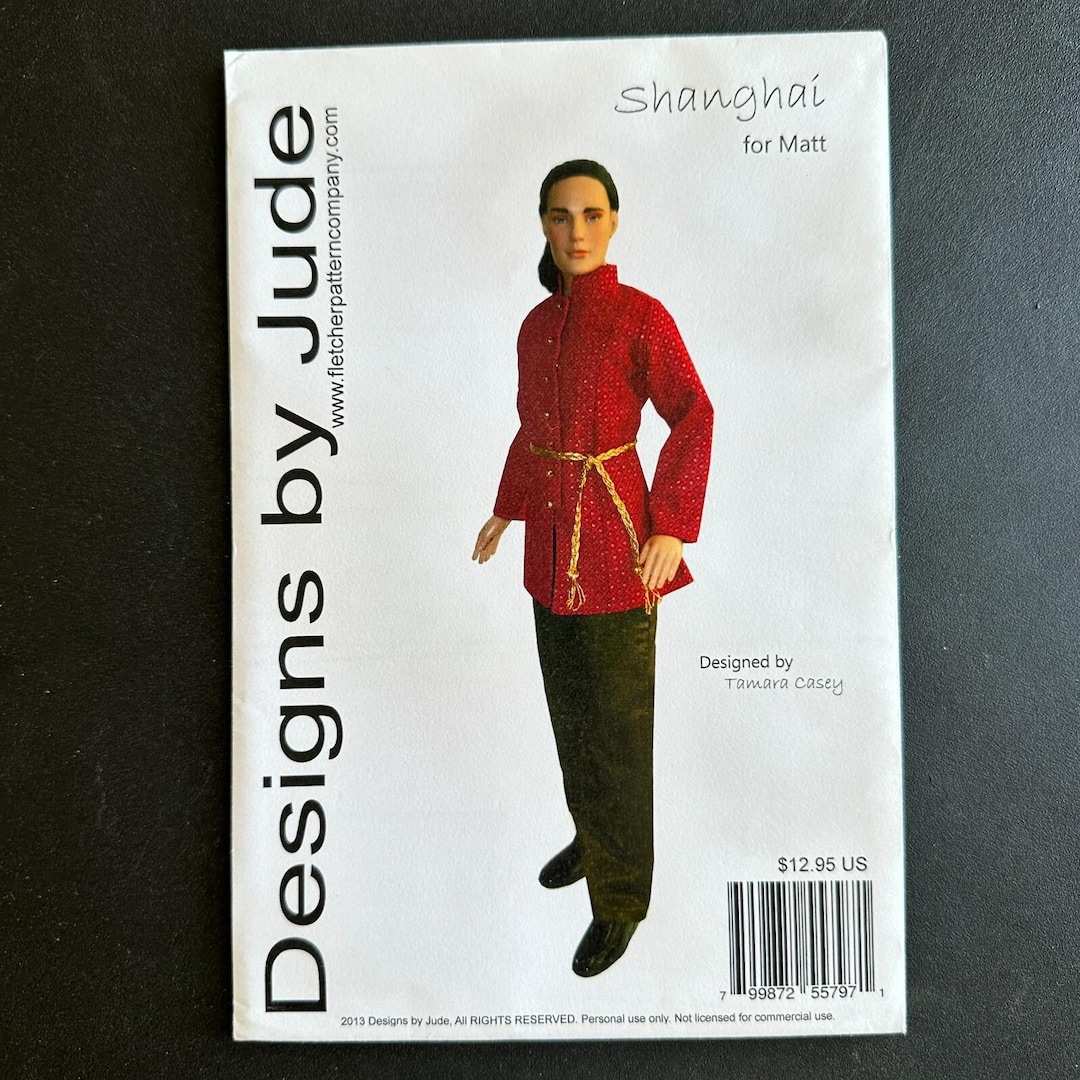 Designs by Jude Shanghai Pattern for Tonner Matt Doll – 17" Male Sewing ...