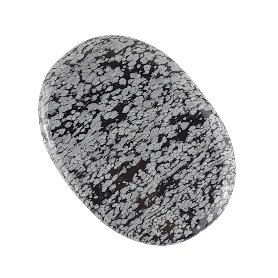 Snowflake Obsidian Palm Stones Reiki Infused Obsidian Worry - Etsy