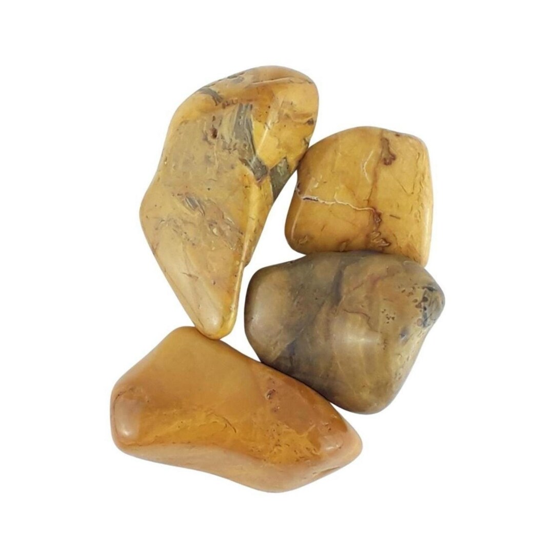 Yellow Jasper Tumbled Stones Reiki Infused Wire Wrapping Self - Etsy