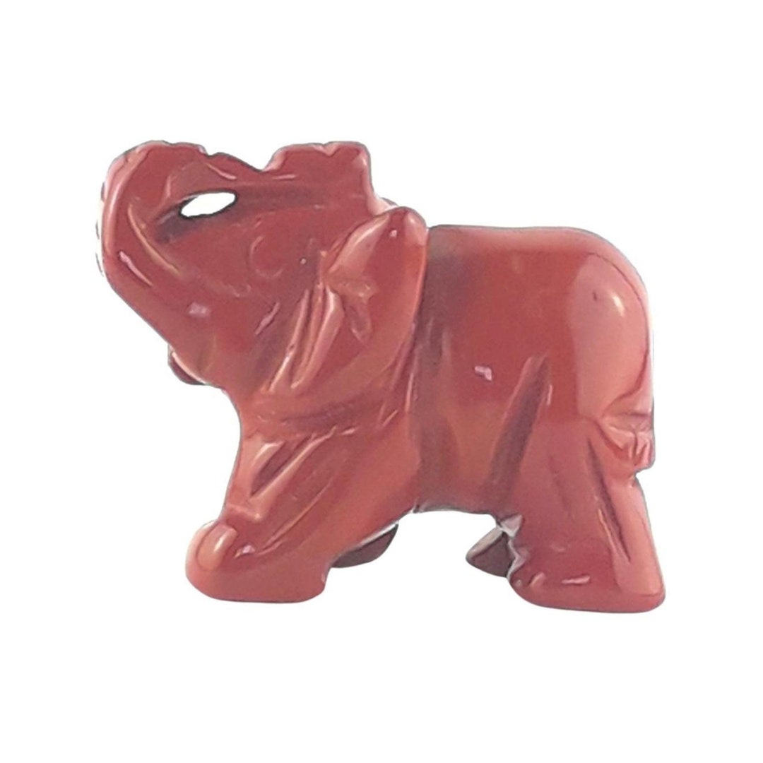 Red Jasper Elephant Statue Reiki Infused Jasper Crystal - Etsy