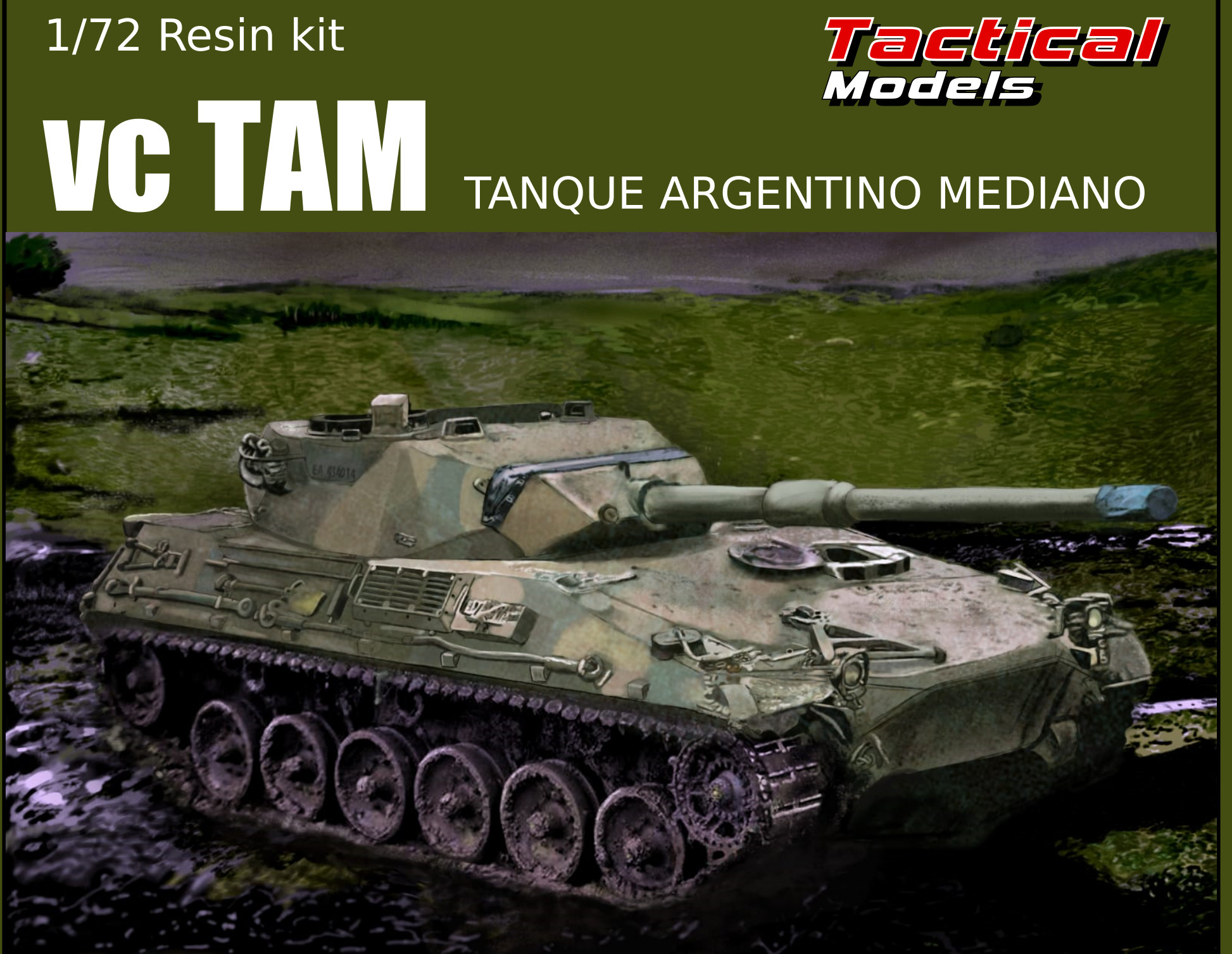 TAM Ejército Argentino 1/72 Resin Tank Scale Model Hand Painted Crafted ...