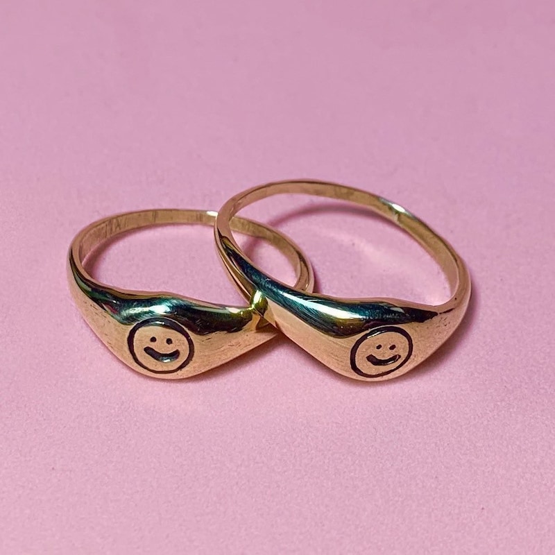 Smiley Ring - Etsy