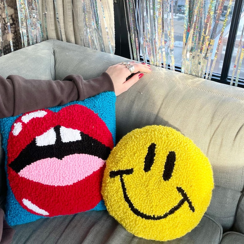 Smiley Pillow - Etsy