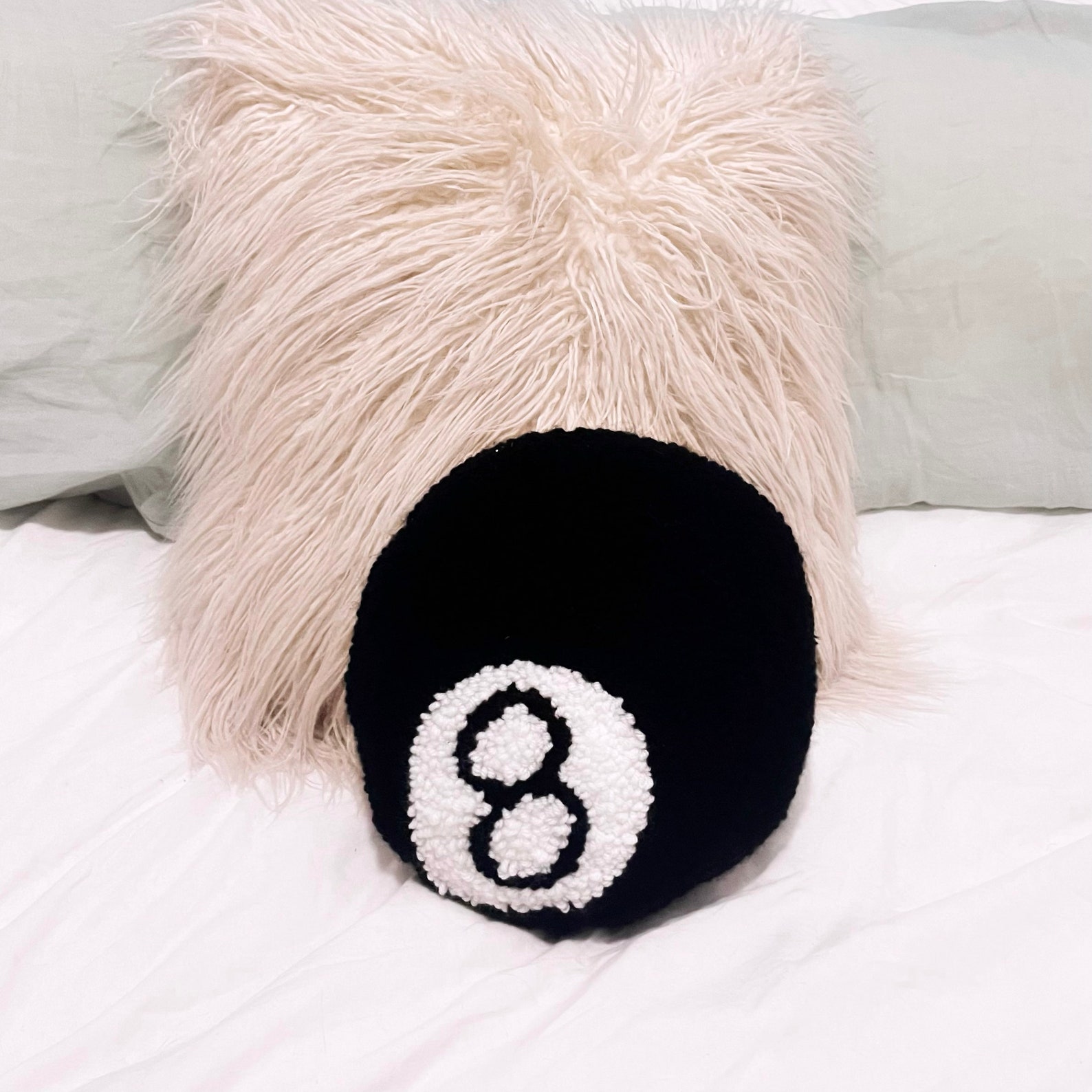 Tufted 8 Ball Pillow - Etsy