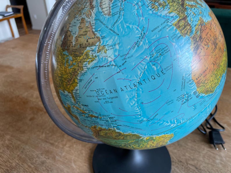 Scan Globe World Map 70s - Etsy