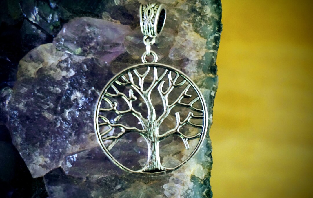 Tree of Life Pewter Pendant Small Tibetan Silver Charm Necklace - Etsy