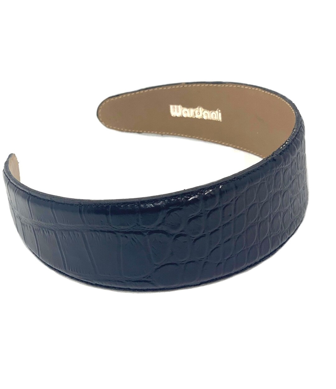 Wardani, 4.7 Cm Alligator, Gator Leather Headband Stitched Edges ...