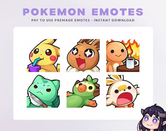 Art & Collectibles Digital Cute Eevee Emotes Pokémon Emotes Shiny Eevee ...