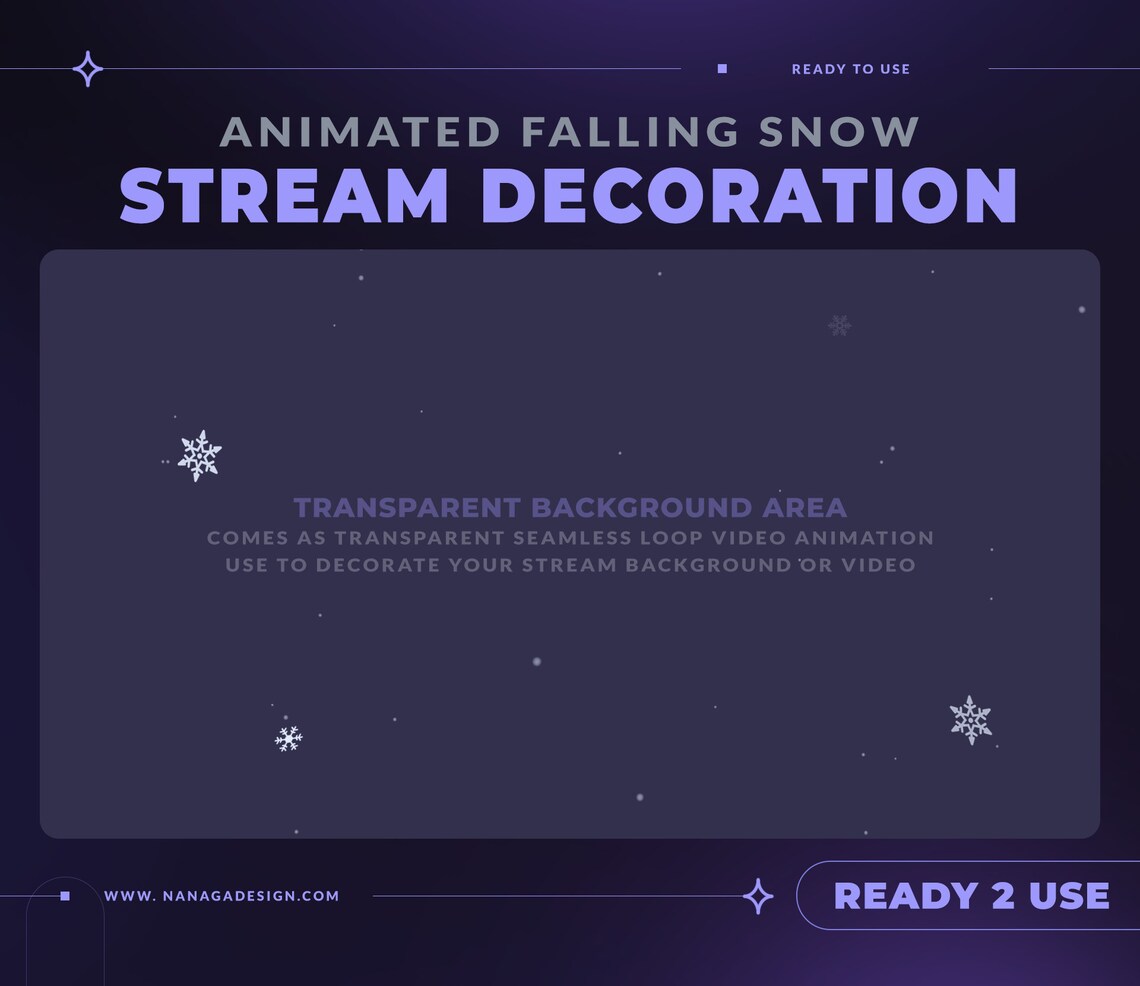 ANIMATED Snow Stream Decoration Falling Snowflakes Stream - Etsy
