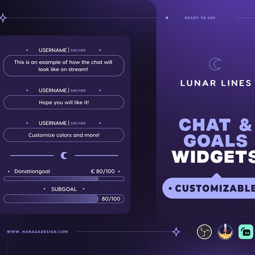 Starry Sky Twitch Chat Widget Celestial Stars Custom Chatbox - Etsy ...