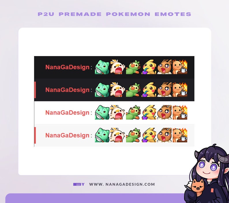 Pokemon Emotes Pack Premade for Twitch, Youtube or Discord Digital ...