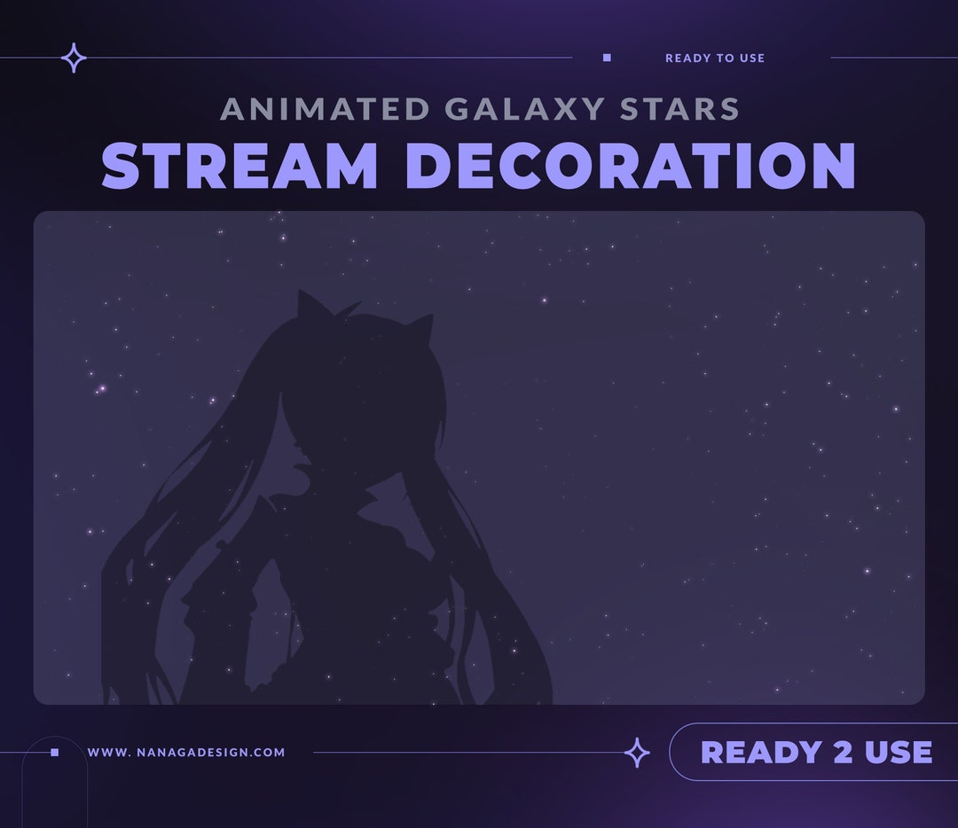 ANIMATED Galaxy Stream Decoration - Moving Stars Glitter | Stream Add ...