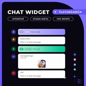 Animated Gradient Glow Messenger UI Chatbox Stream Widget Cute Stream ...
