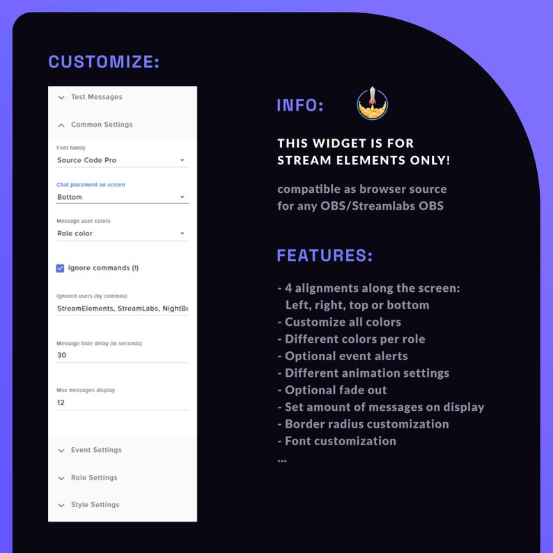 Customizable Bubble Chat Widget: Stream Overlay (streamelements ...