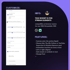 Witch Potion Cauldron Stream Goal Widget: Spooky Reactive Overlay ...