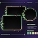 Animated Green Gradient Webcam Border Pack: Cosmic Plants Overlay - Etsy