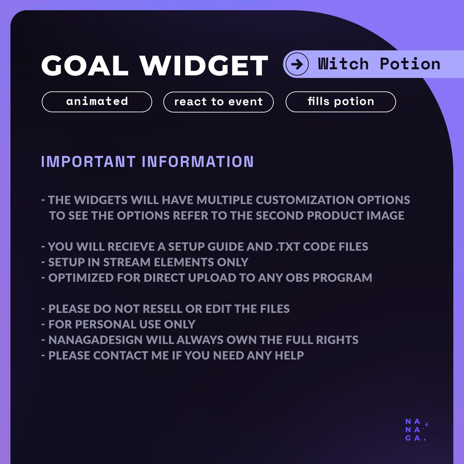 Witch Potion Cauldron Stream Goal Widget: Spooky Reactive Overlay ...