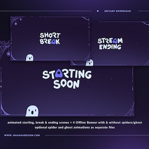 ANIMATED Stream Pack Spooky Halloween Twitch Overlays, Scenes, Alerts ...
