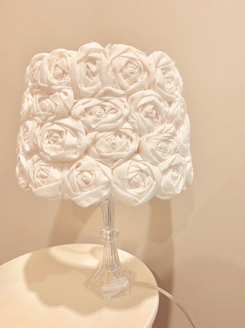White Rose Lamp Shade - Etsy
