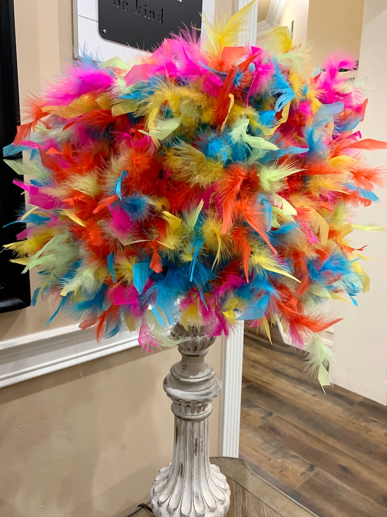 Large Feather Lamp Shade - Etsy