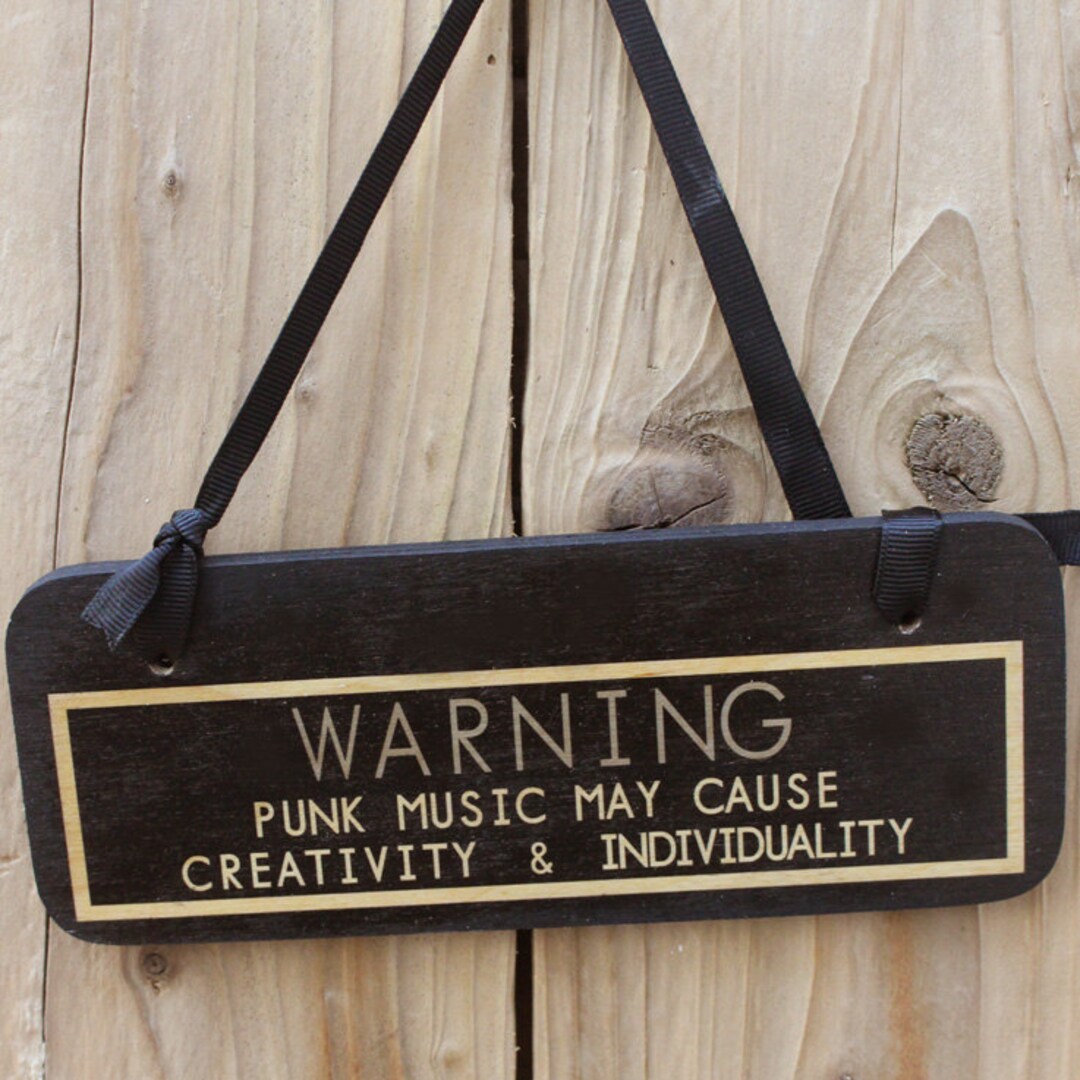 Warning Punk Punk Goth Sign - Etsy UK