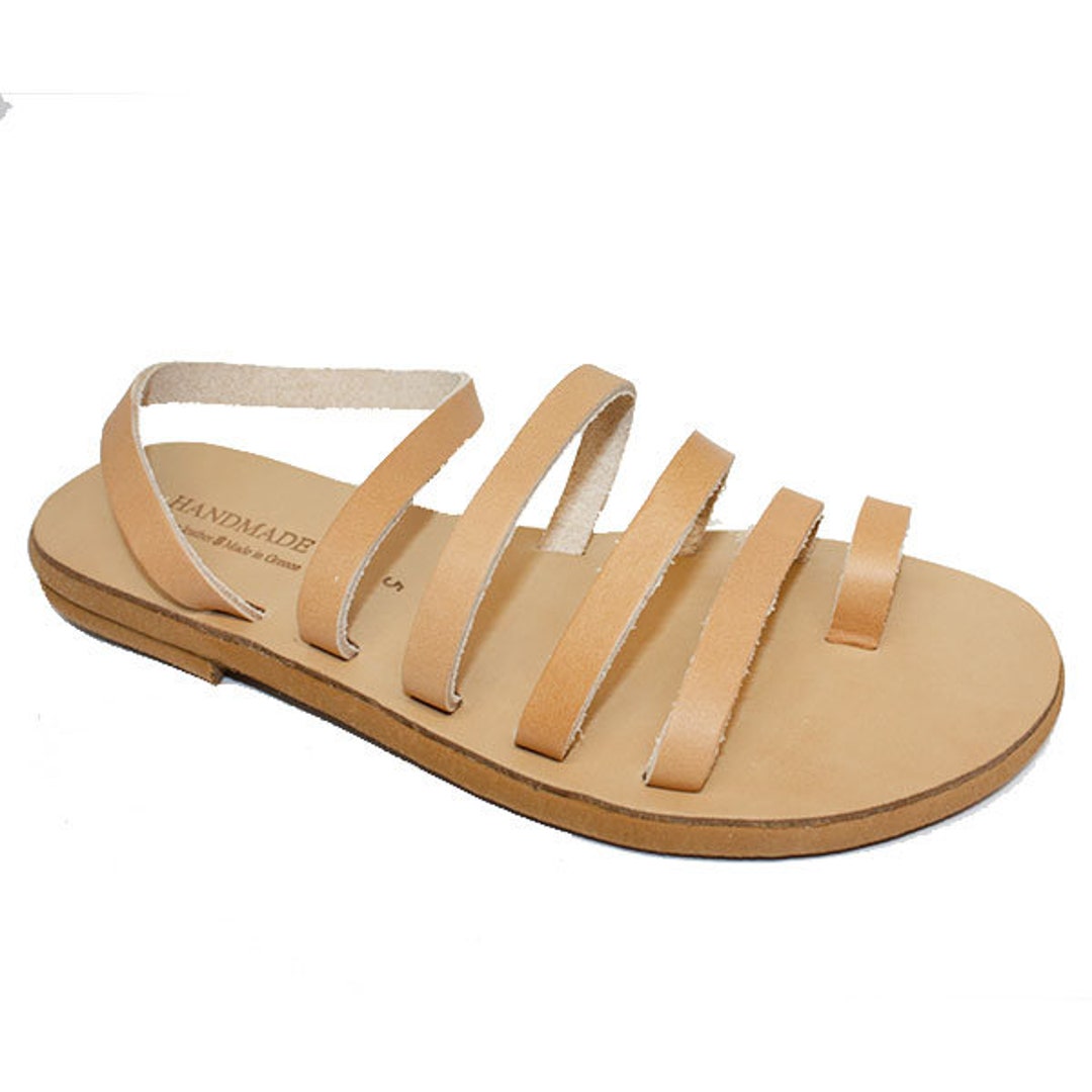 Leather Handmade Greek Sandals/barefoot Shoes/slingback Sandals /ankle ...