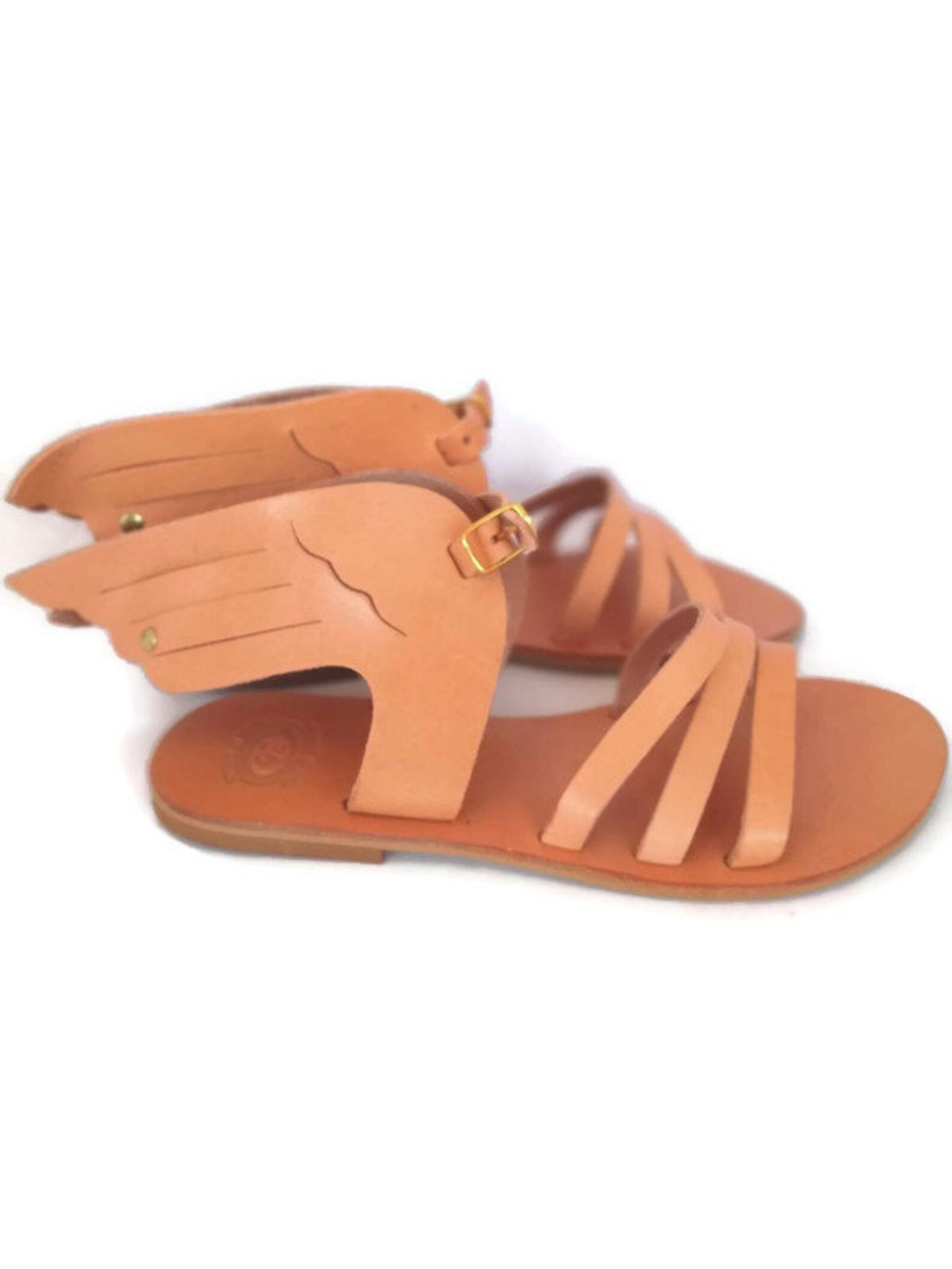 Leather Handmade Wings Sandals | Etsy