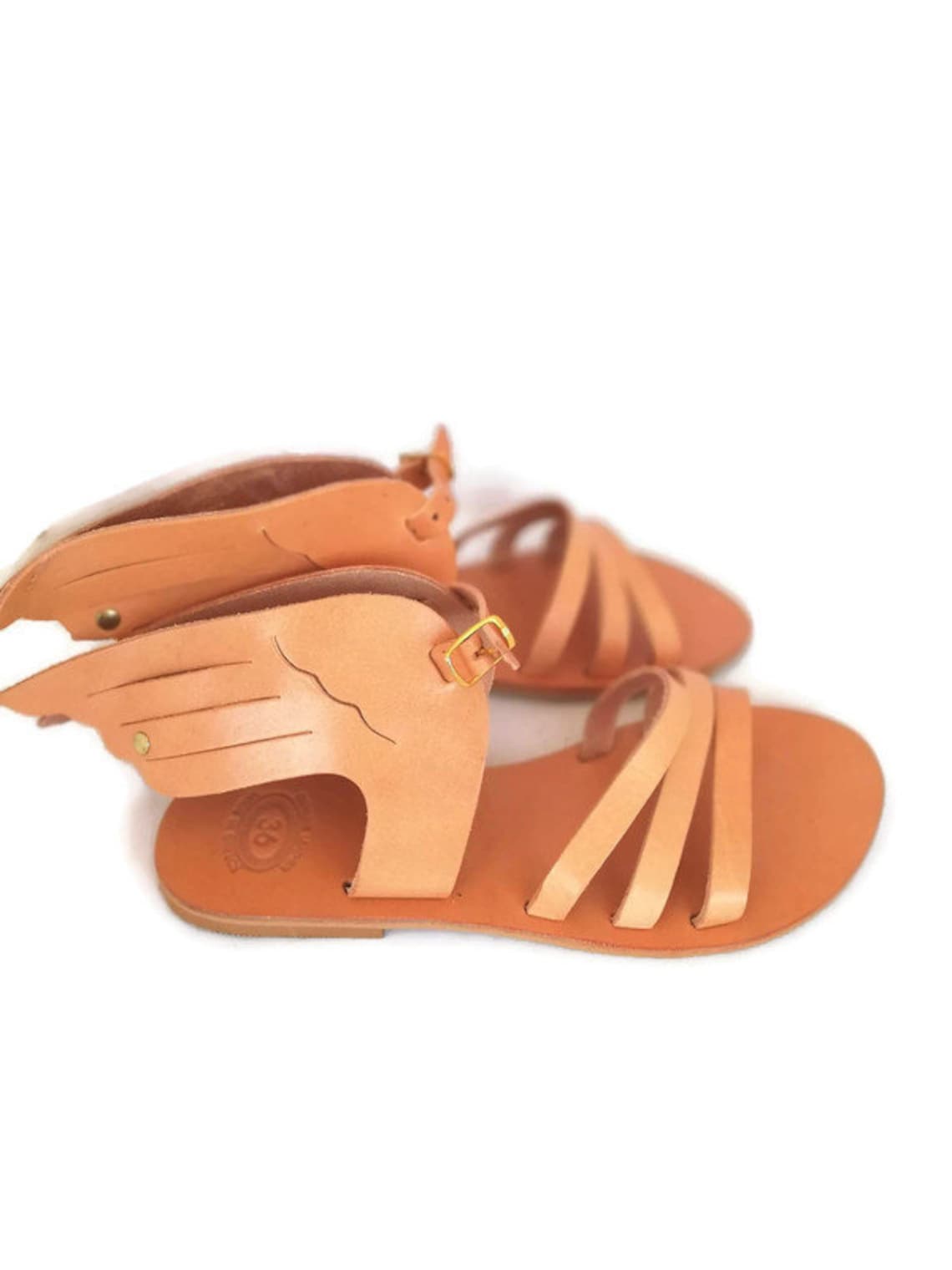 Leather Handmade Wings Sandals | Etsy