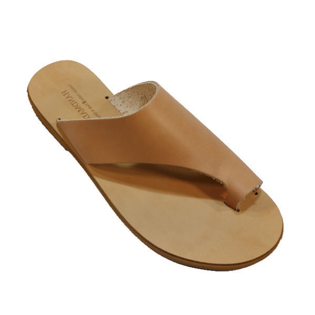 Leather White Sandals, Classic Sandals, Toe Hold Sandals, Ancient ...