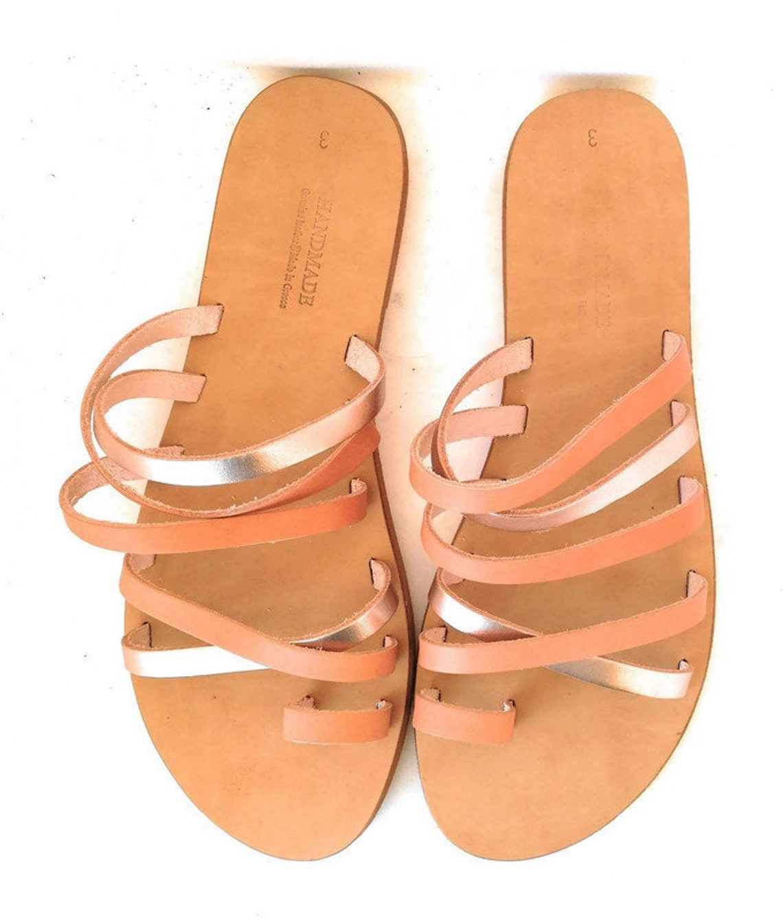 Leather Handmade Greek Sandals - Etsy