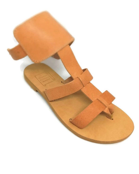 Leather handmade Greek Sandals gladiators strappy sandals | Etsy