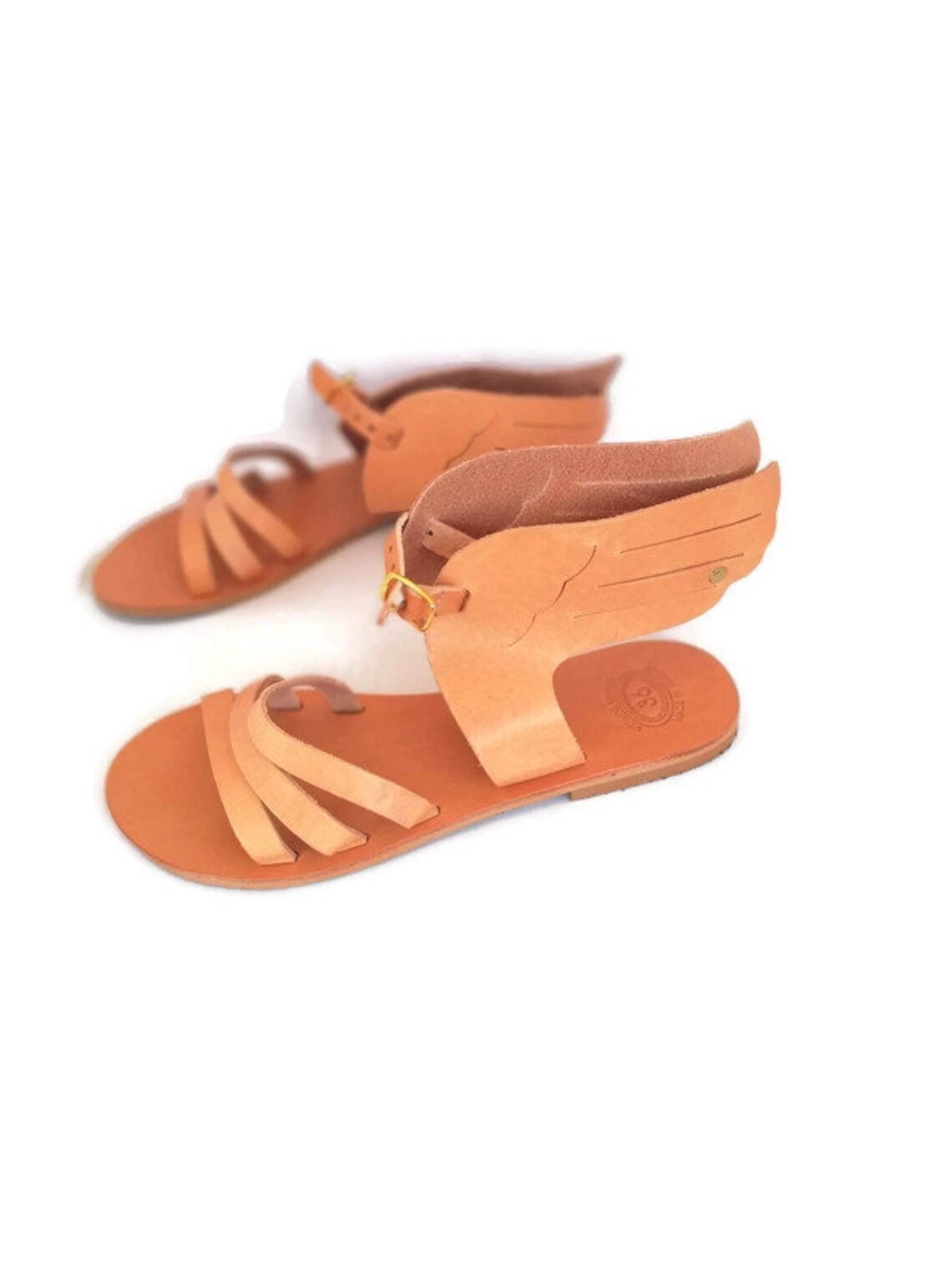 Leather Handmade Wings Sandals | Etsy