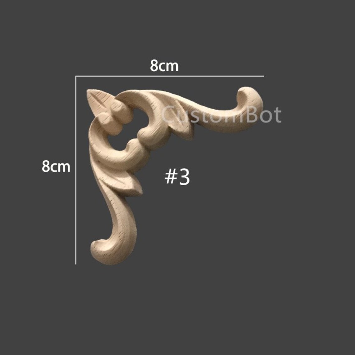 2pcs left and Right Corner Applique Onlay 4cm to 15cm | Etsy