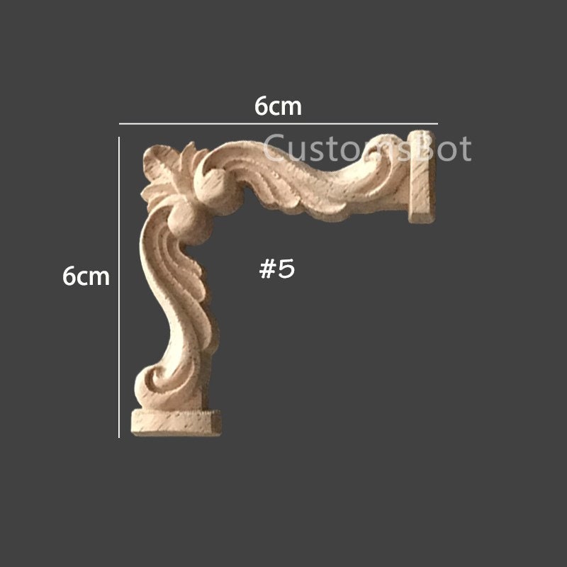 2pcs left and Right Corner Applique Onlay 6cm to 40cm - Etsy