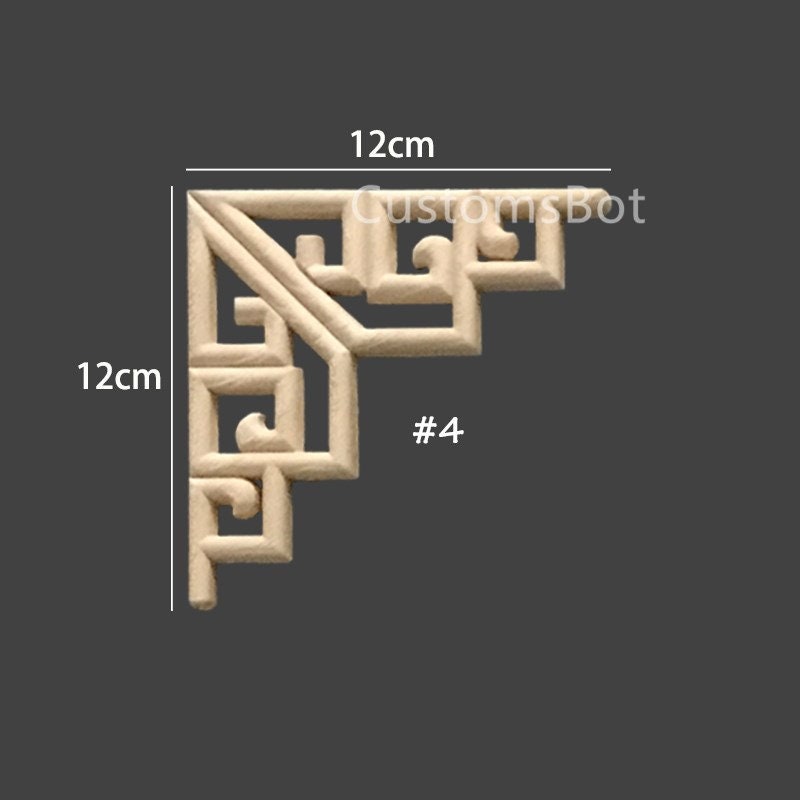 2pcs left and Right Corner Applique Onlay 6cm to 40cm - Etsy