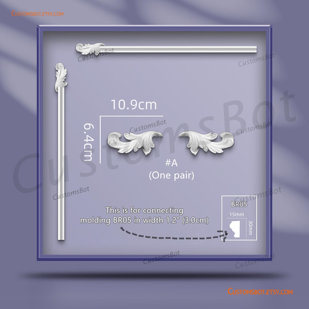 Unpainted End Curled Molding for Connecting End of Molding, Wall ...