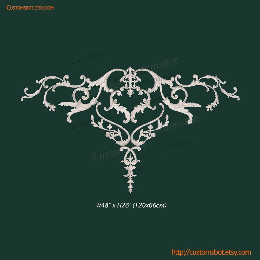 W48 X H26 Unpainted French Style HDP Molding Assemble Kit for Wall ...